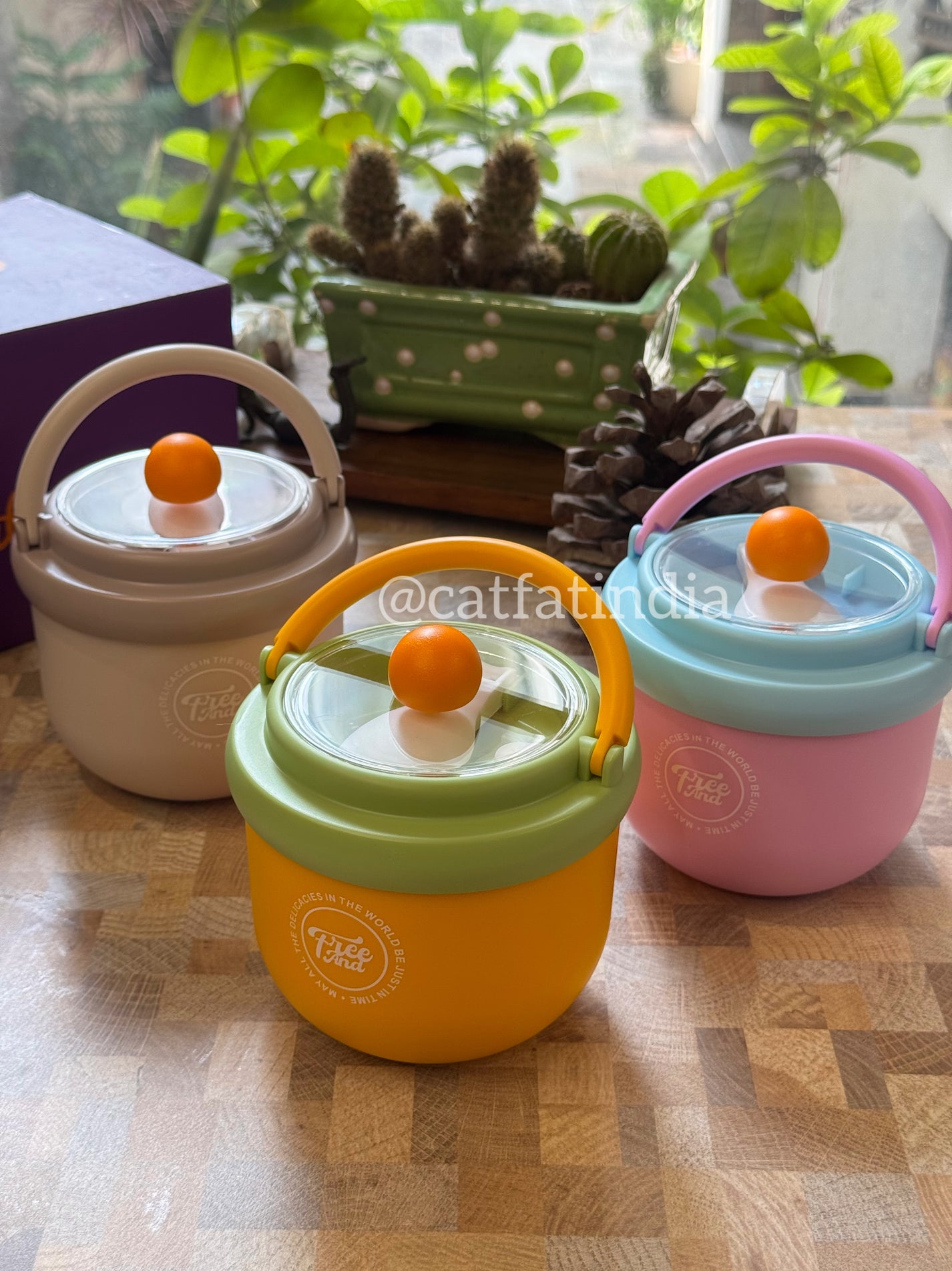 Happy Bites Portable Lunch Pot – CATFATINDIA