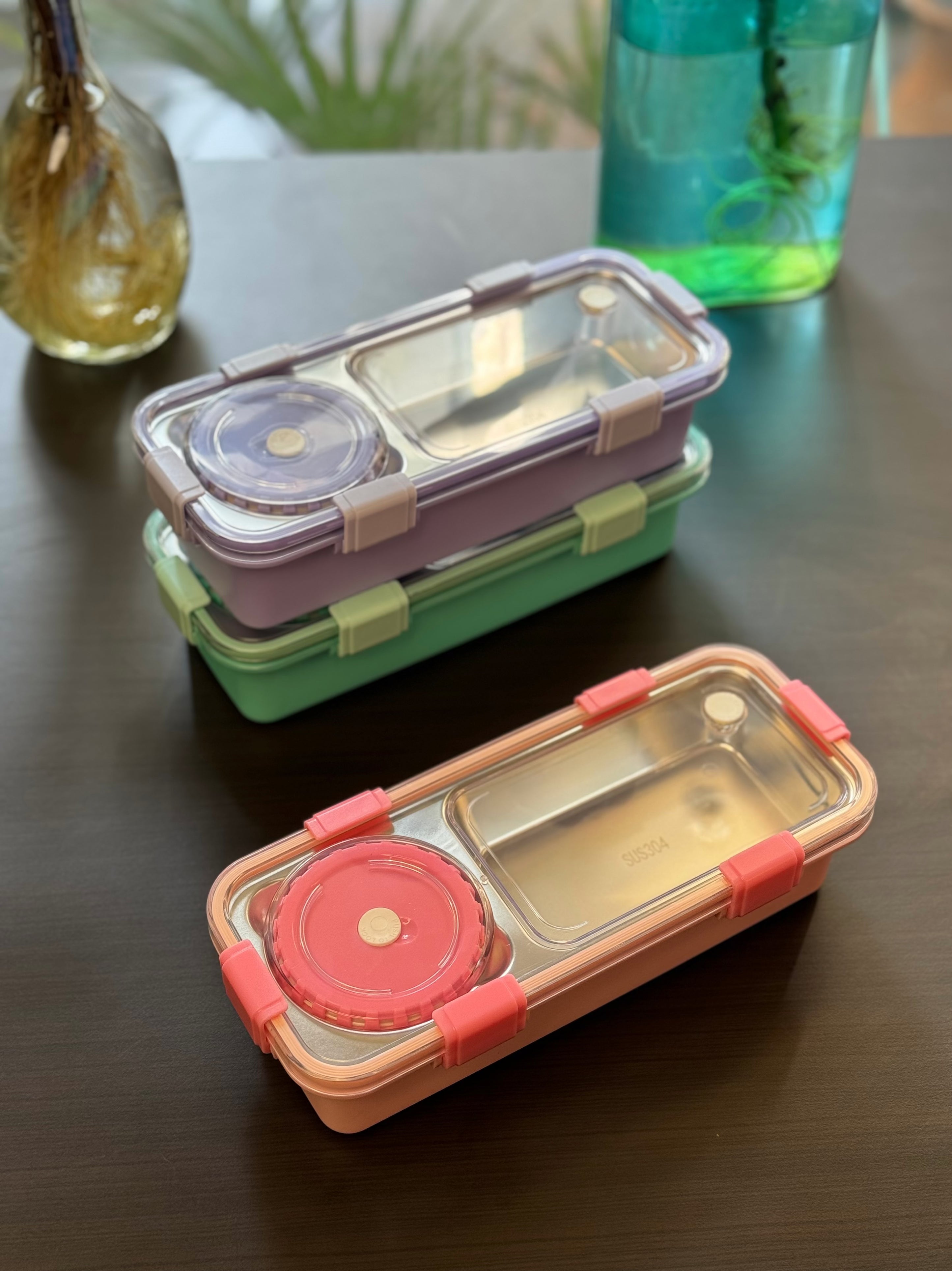 Sleek Bento Lunch Box (Stainless Steel) – CATFATINDIA
